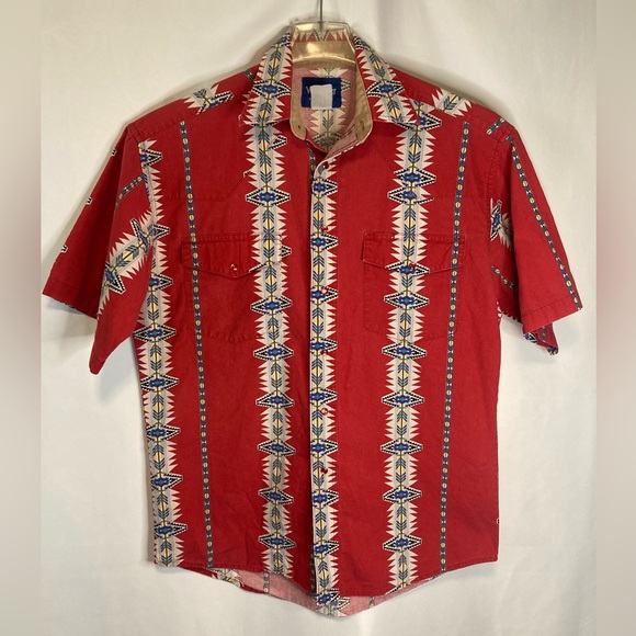 Wrangler | Shirts | 9s Wrangler Brushpopper Western Vintage Pearl Snap ...